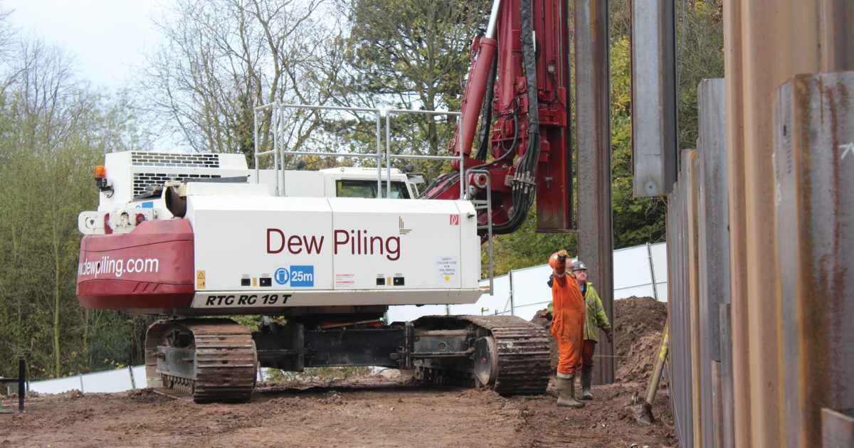 H&J Martin | Dew Piling Working at Carrington Power